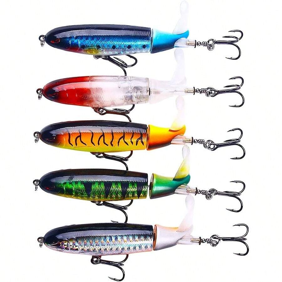 1pc Multicolor 35g Fishing Lures, Topwater Propeller Pencil Plastic ...