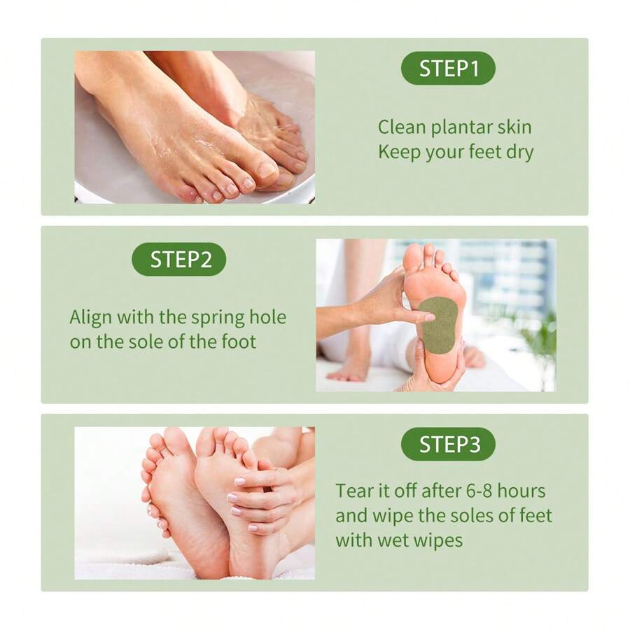 12pcs Stress Relief Foot Patch, Foot Treatment To Remove Impurities ...