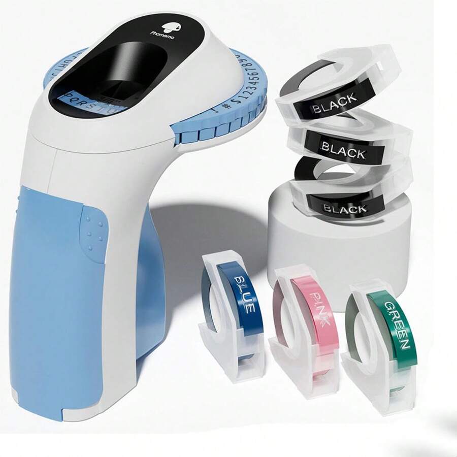 Phomemo Phomemo E975 Embossing Label Maker With 6 Tapes, 3d Retro ...