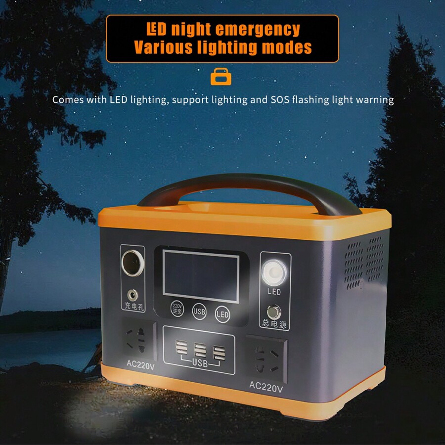 Portable Power Station 500W, 655Wh Powered Generator With 220V AC ...