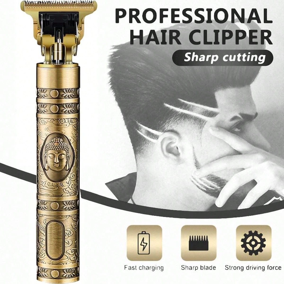 1PC Electric Hair Clipper, Shaved Head White Trimming Hair Clipper ...