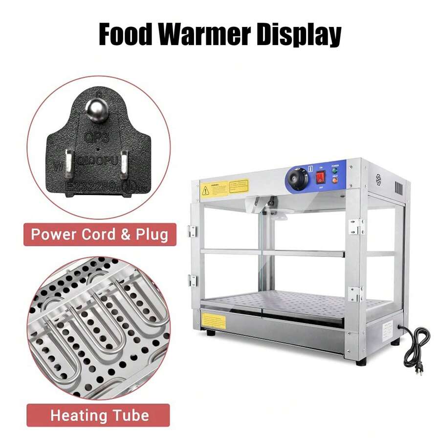 Food Warmer Display | 110V Portable Restaurant Heated Cabinet ...