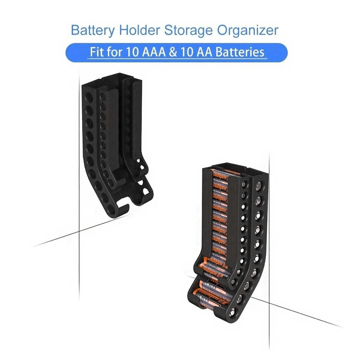 2pcs Battery Storage Organizer, Combination Battery Storage Holder ...