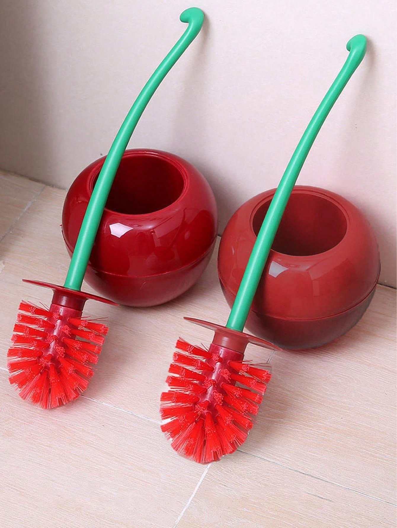 1pc Creative Pink Cherry Shaped Toilet Brush, Bathroom Accessory | SHEIN UK