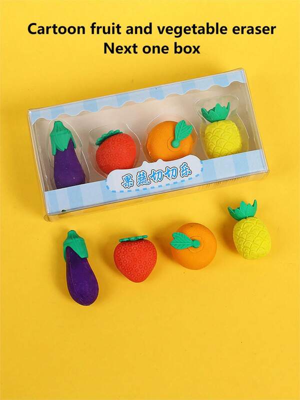 Free Gift Of A Box Of Cartoon Fruits And Vegetables Themed Stationery ...