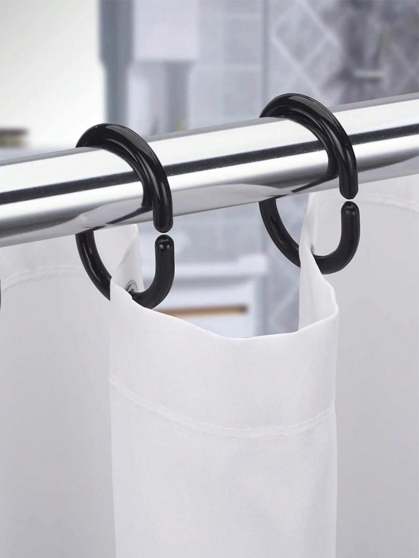 12 Pezzi Anelli Di Aggancio Per Tenda Doccia In Plastica Per Asta ...