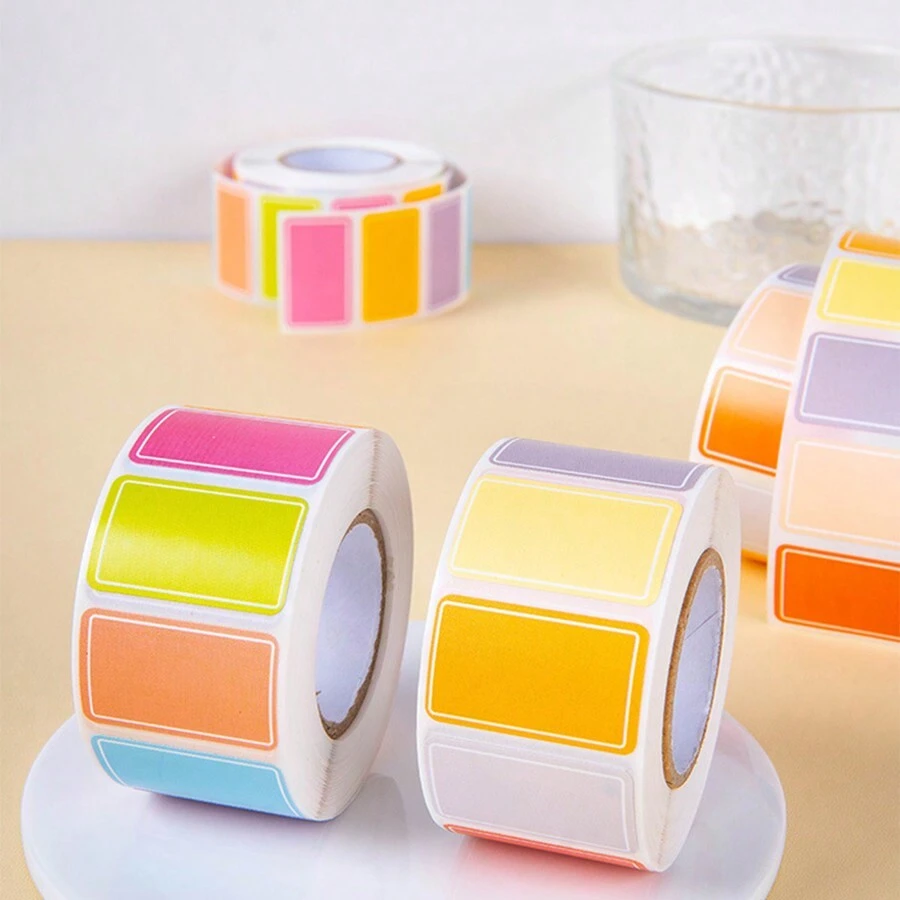 1pc Colorful Self-Adhesive Waterproof Label Sticker, Easy Peel And ...