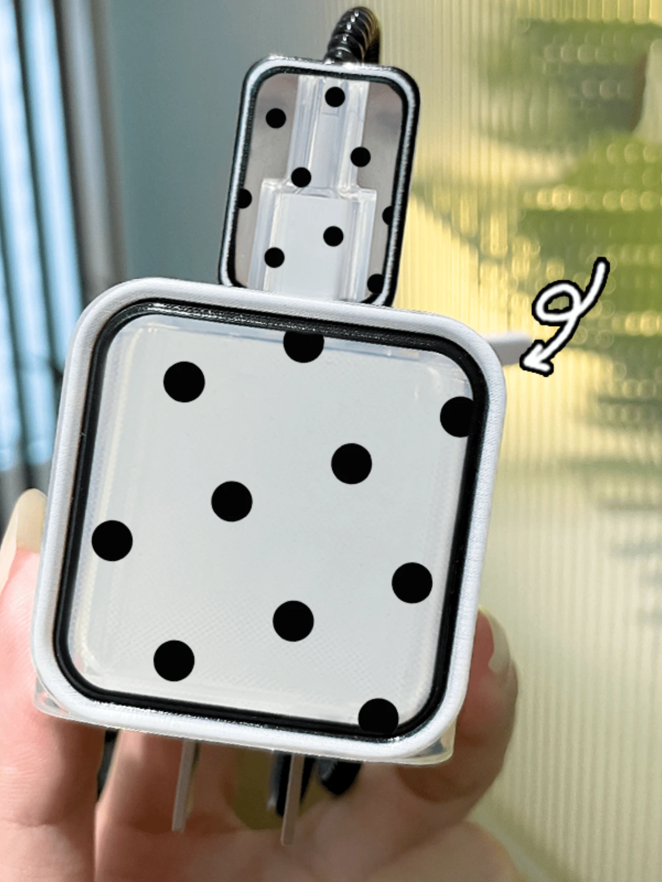 5pcs Polka Dot Pattern Mobile Phone Data Cable With Anti-Break Charging ...