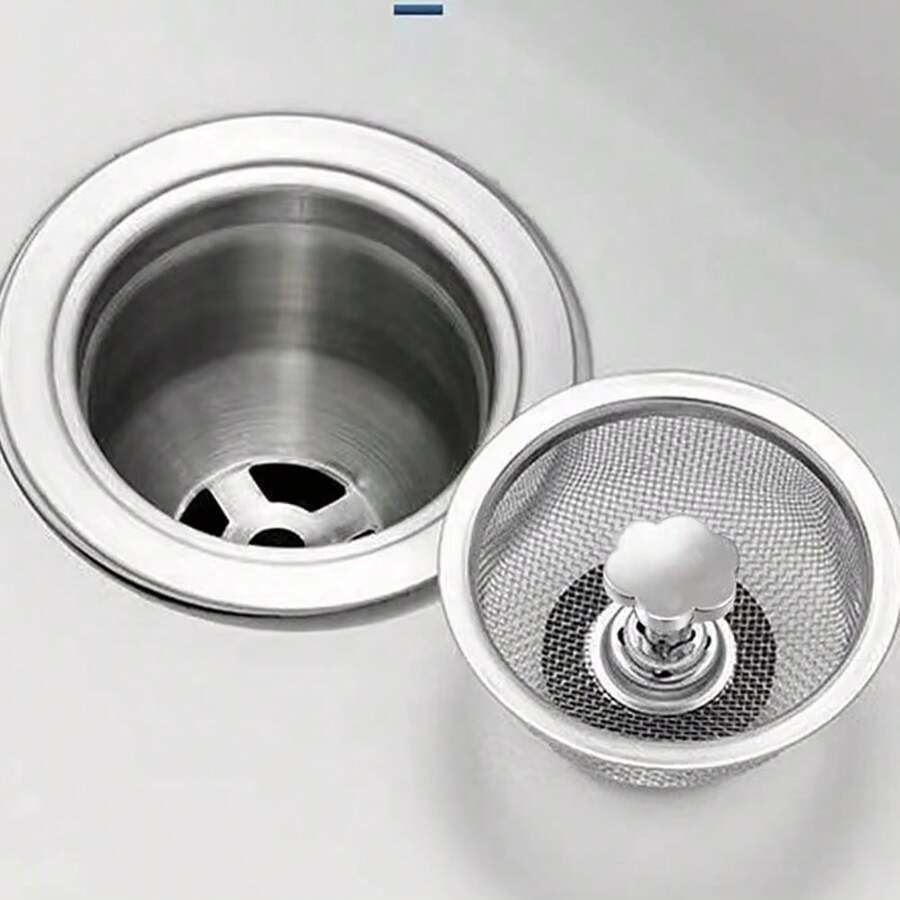 1pc Stainless Steel Sink Filter With Stopper, Wash Basin Hair Catcher ...