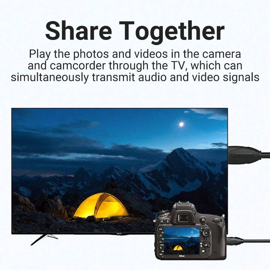 VENTION Micro HDMI Extension Cable, 4K 60Hz Micro HDMI Male To HDMI ...