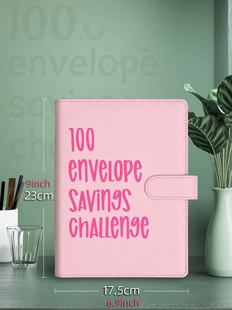 100 Envelope Saving Challenge Binder, 1 Piece Budget Binder, Money ...