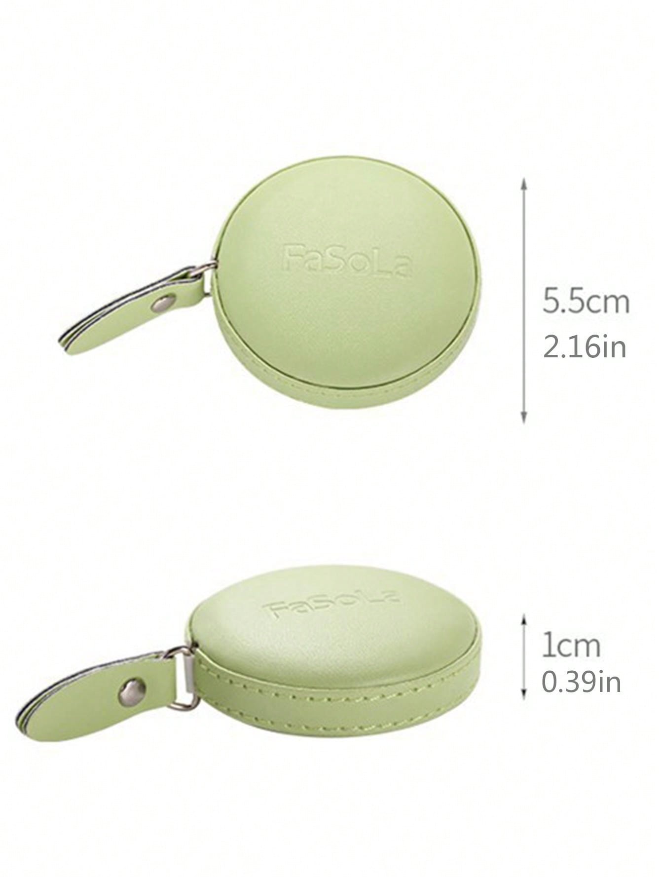 New 100cm Leather Mini Tape Measure With Cute Round Design, Soft Measuring Tape For Household ...