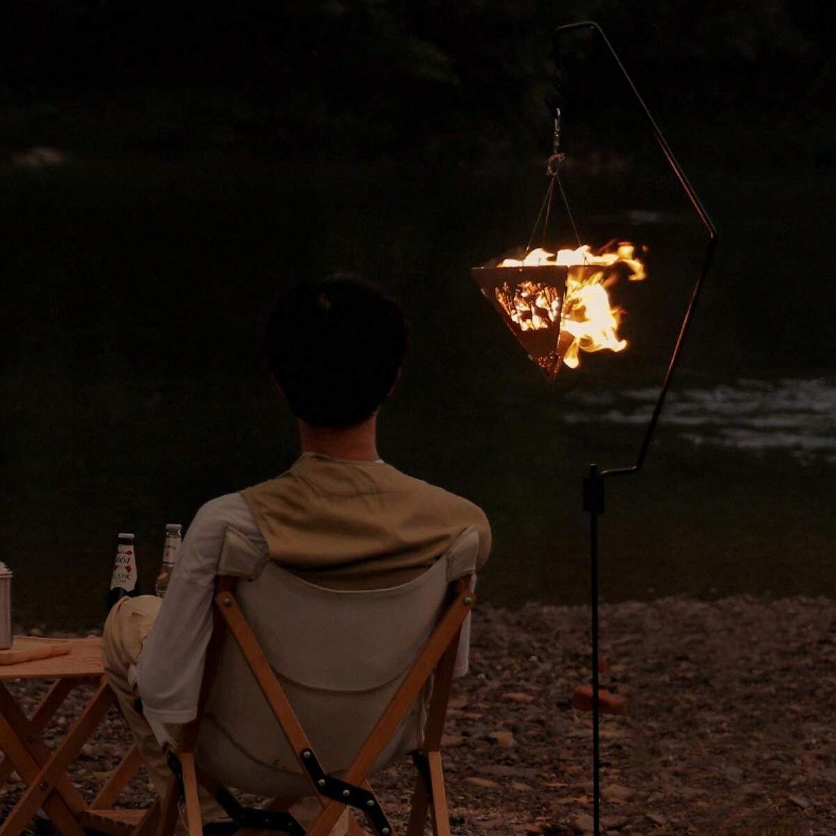 Outdoor Stainless Steel Triangle Firewood Cooking Grate Grill Rack ...