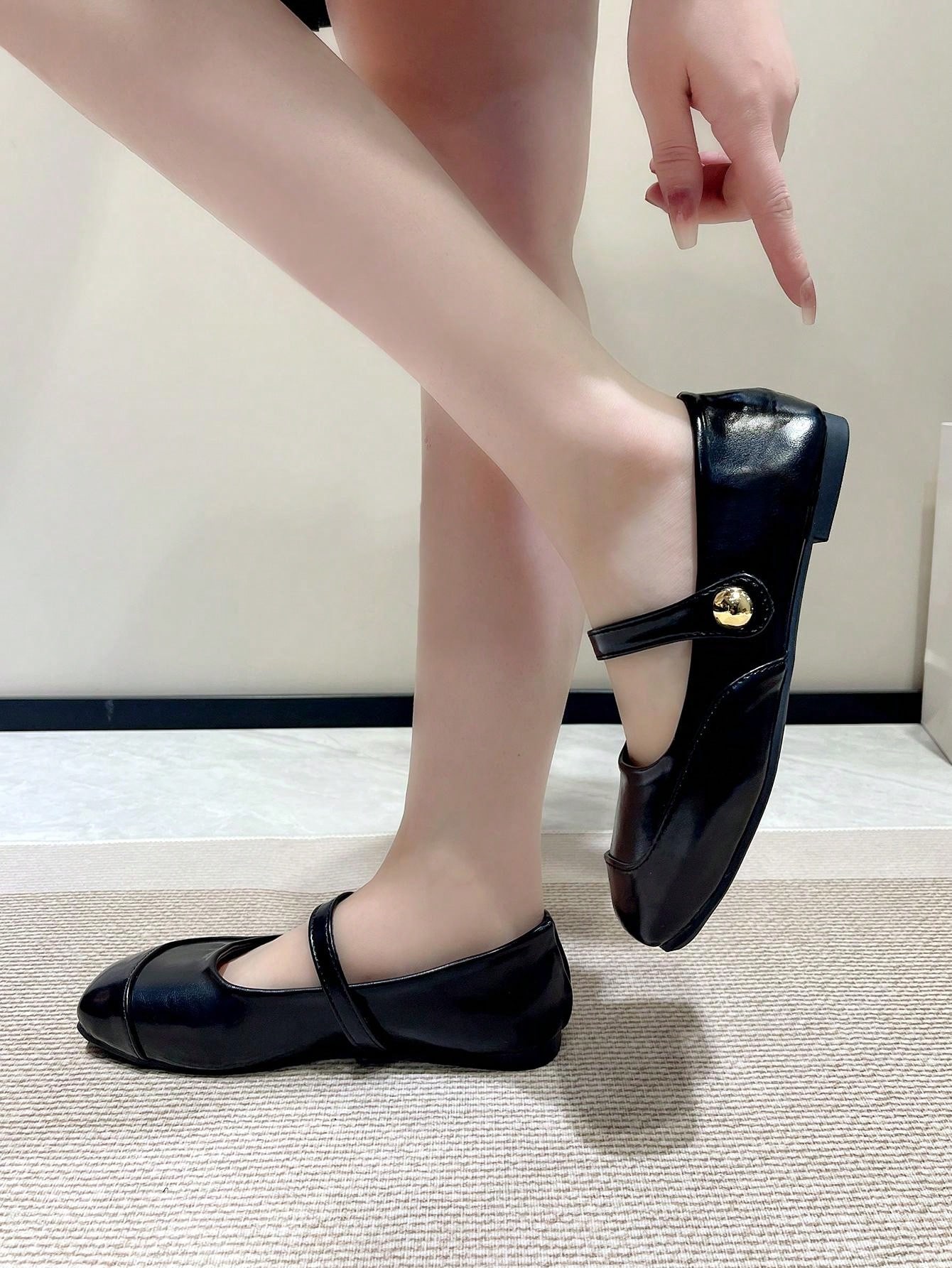 2024 Spring Summer New French-Style Evening Wind Square Toe Shallow ...