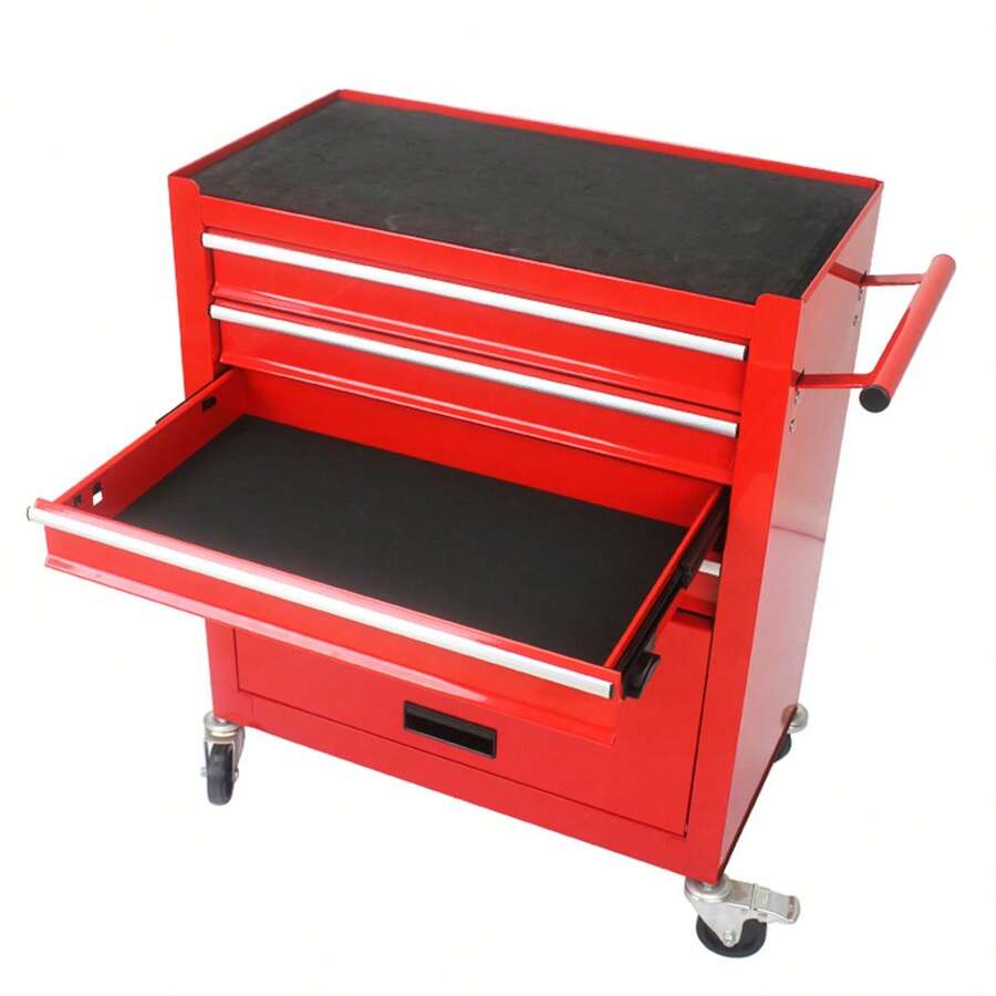4-Drawer Rolling Tool Box, Tool Chest With Wheels And Locking System ...