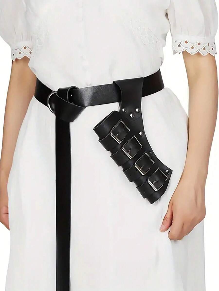 2pcs Women's Black Medieval Renaissance Viking Sword Belt | SHEIN USA