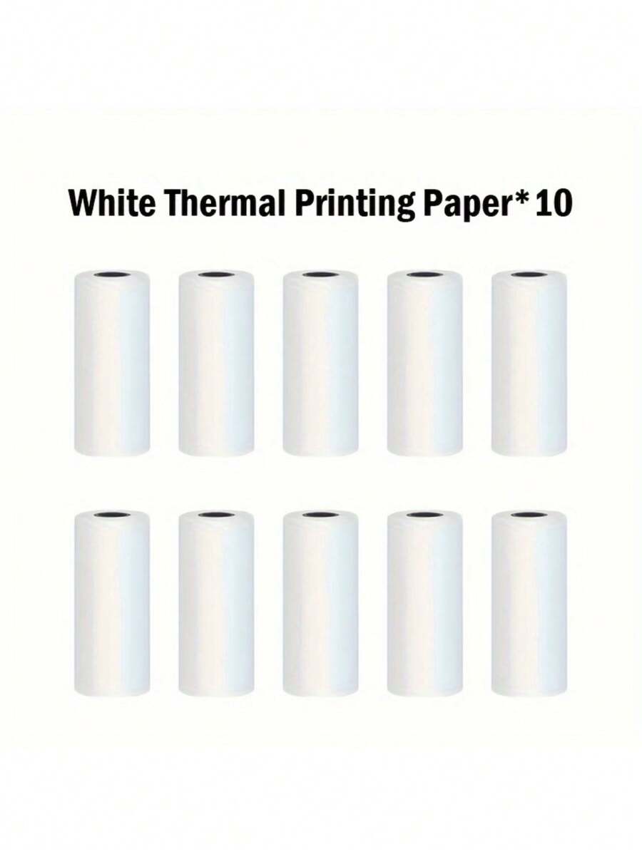 20PCS Mini Printer Paper, 57mm Width White Thermal Paper Self Adhesive ...