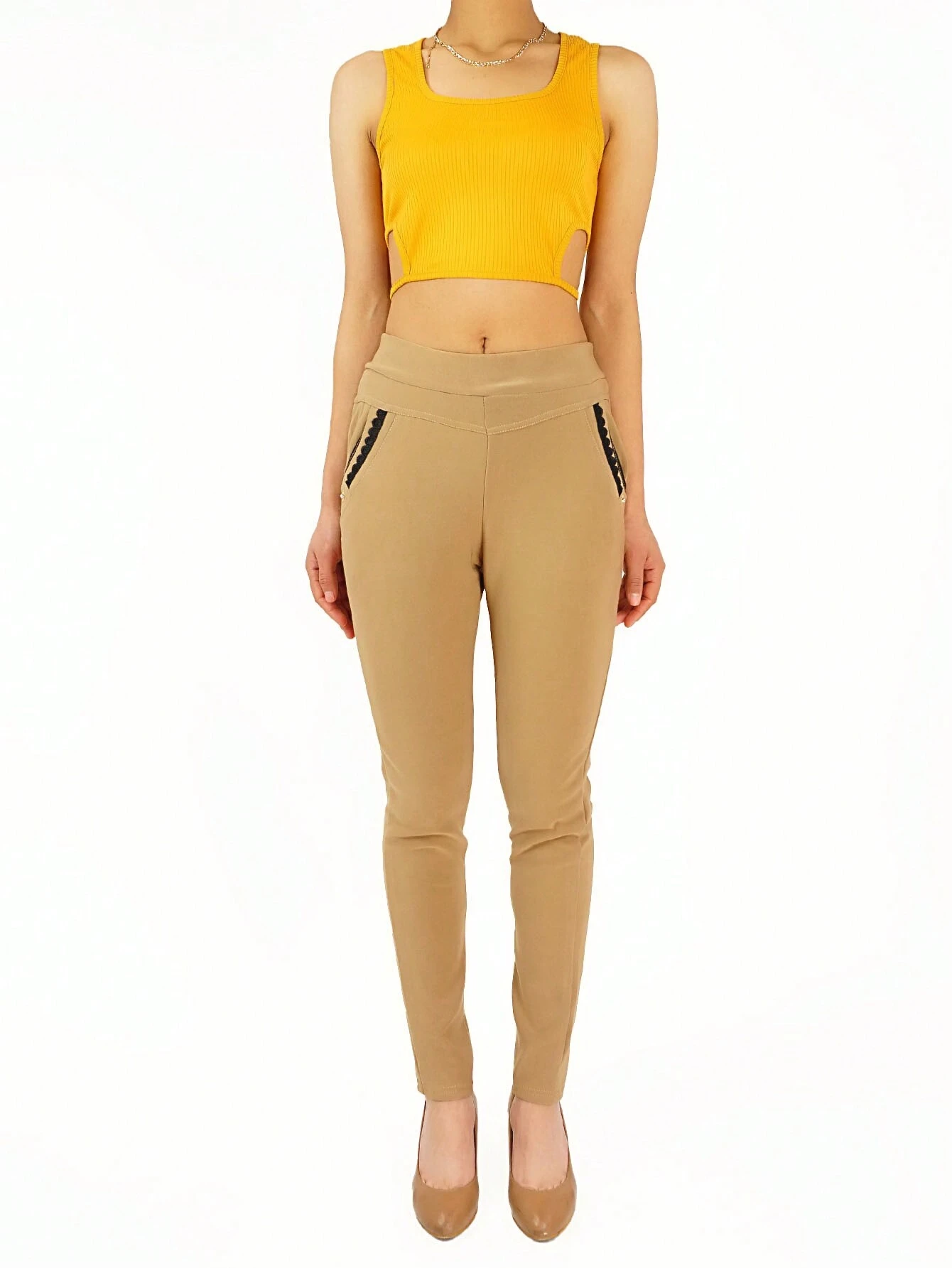 Fried Pants With Soft Touch Spandex | SHEIN USA