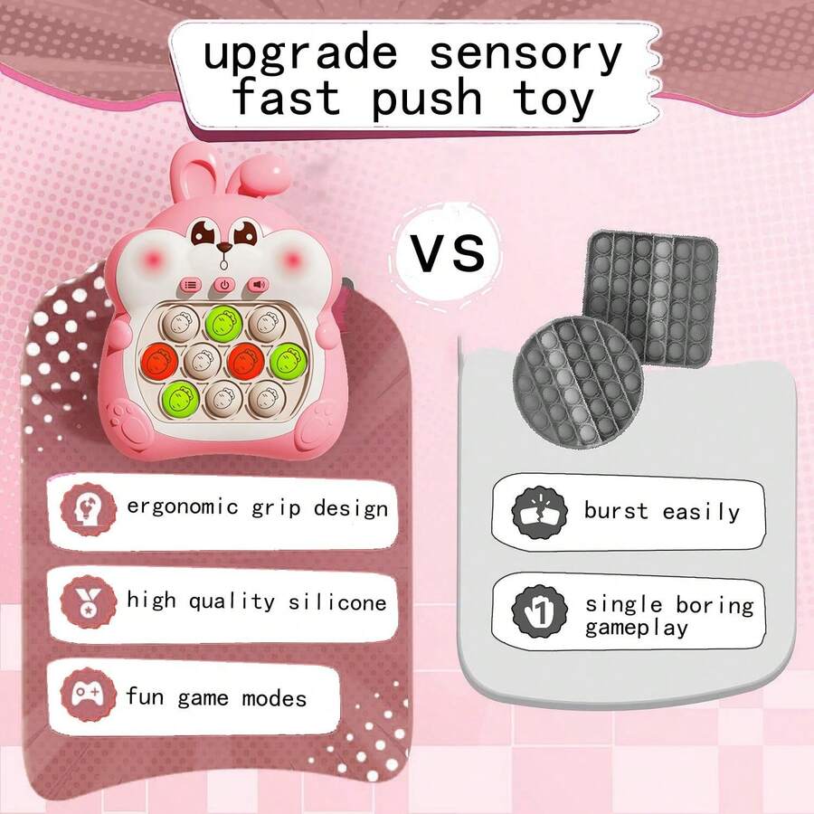 Push N' Pop Up Game Console With Whack-A-Mole Game And Puzzle Solving Levels, Helps To Relieve ...