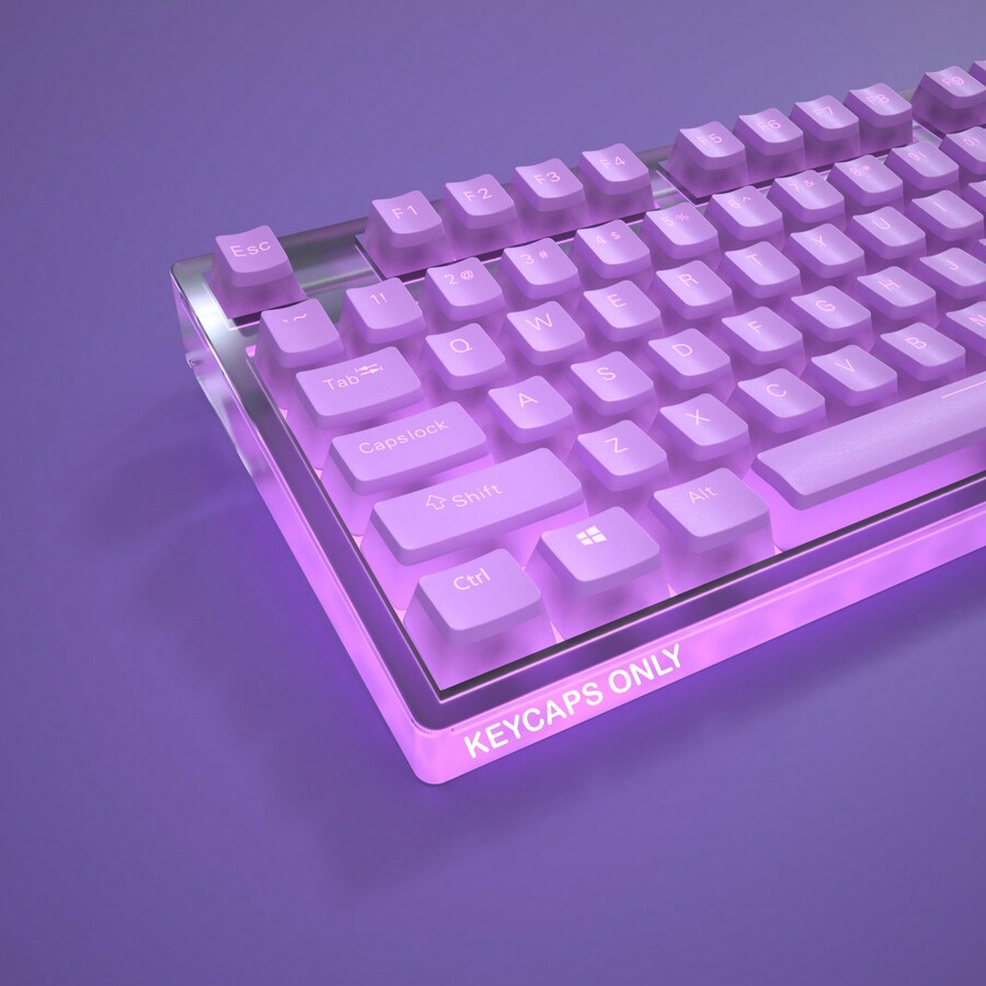 130 Keys Purple Translucent Pudding Keycaps PBT Material OEM Profile ...