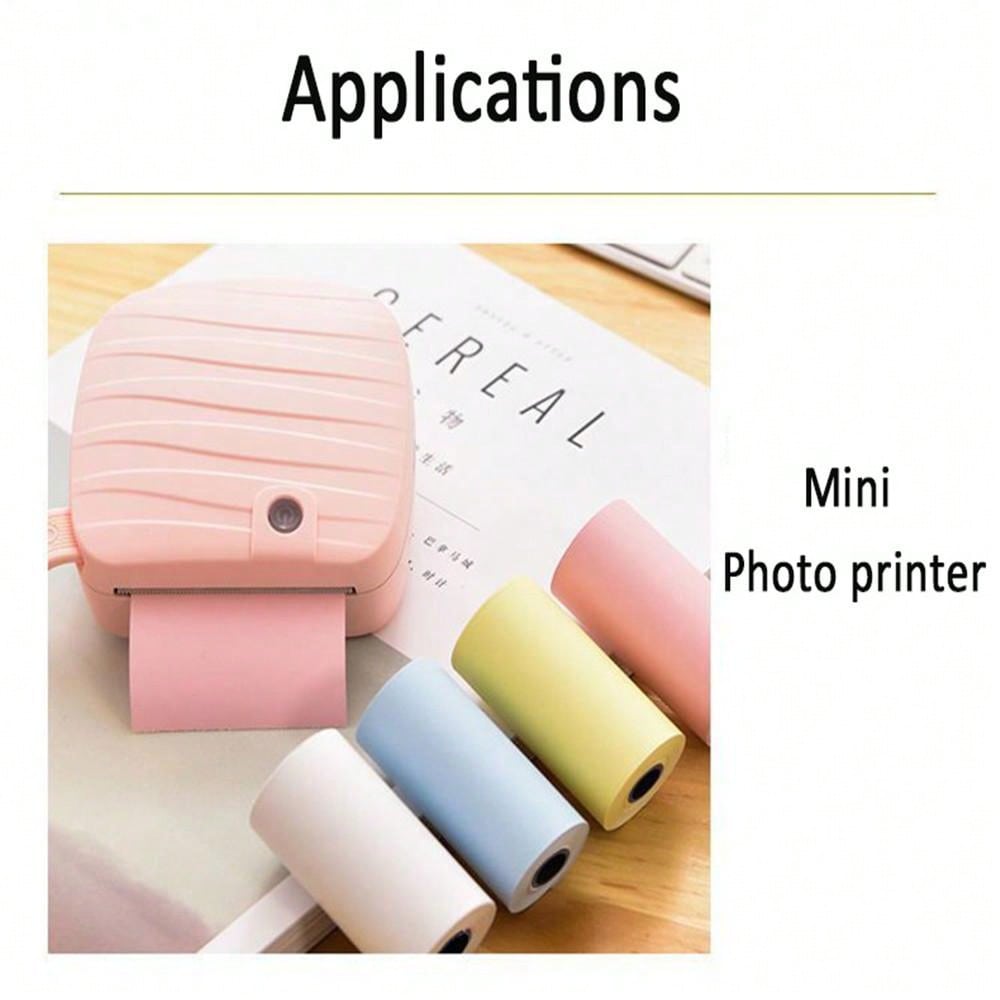 10 Pcs Color Self Adhesive Thermal Printing Paper, Mini Printer Paper ...