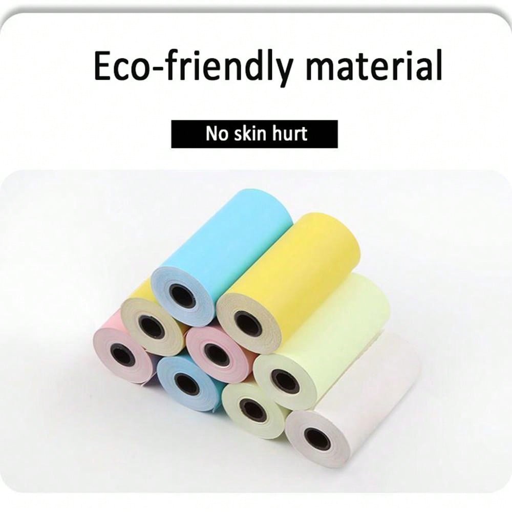 10 Pcs Color Self Adhesive Thermal Printing Paper, Mini Printer Paper ...