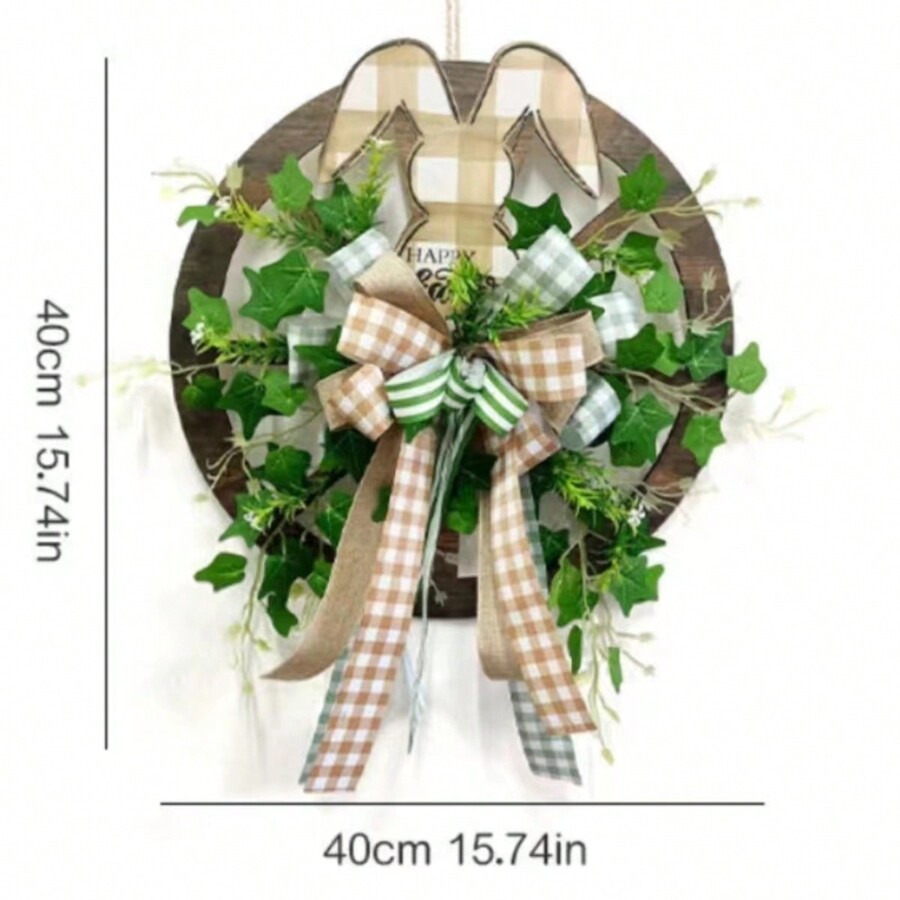 Rabbit & Wheel Wreath Easter Wreath Farmhouse Yard Decor Wreath | SHEIN USA