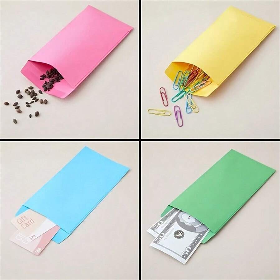 30/120pcs Self Sealing Colorful Money Envelopes For Cash,Payroll, Money ...