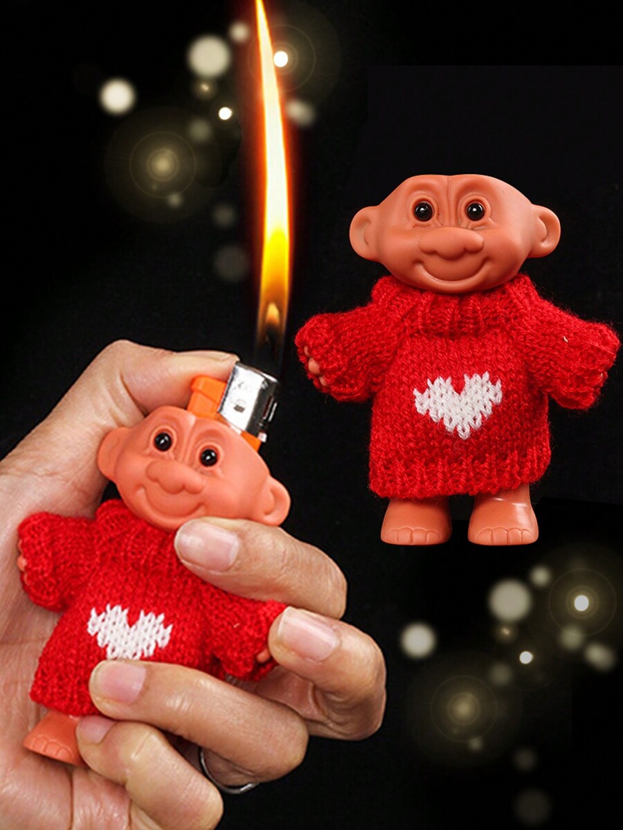 1pc/2pcs Cute Cartoon Doll Shaped Silicone Lighter Case ,Mini Troll ...