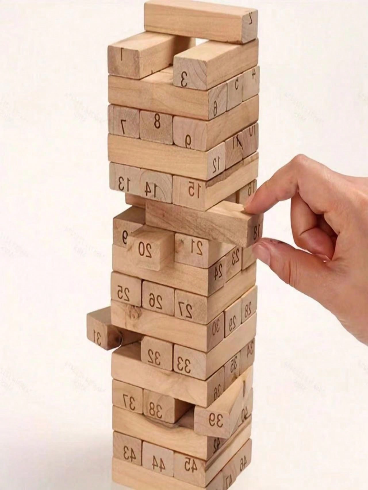 Large Number Stacking Wooden Block With Hand-Polished Surface, Creative ...