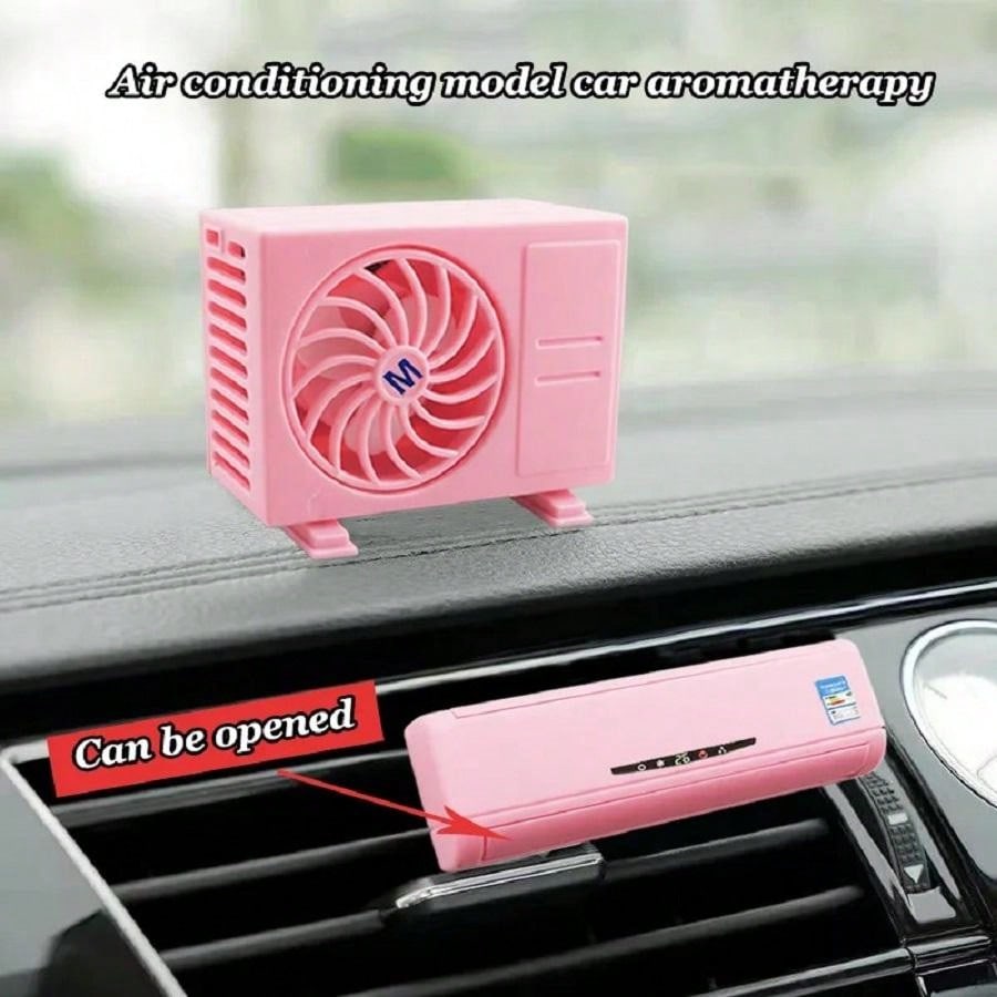 1pc Pink Air Conditioning Shaped Solar Powered Car Air Freshener ...