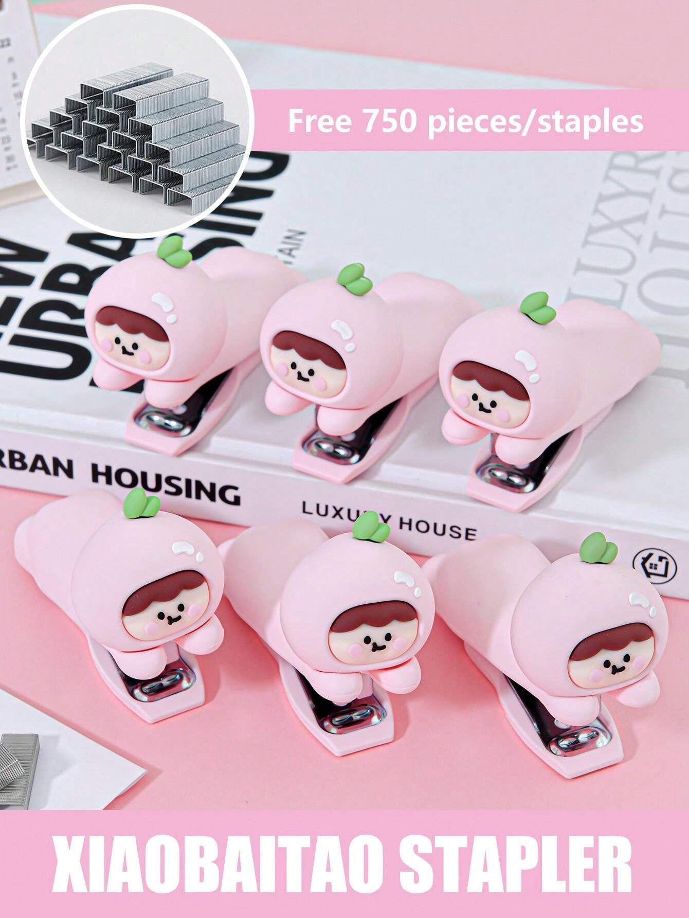Creative Office Pastel Desk Stapler + 750pcs Staple Cartridge ...
