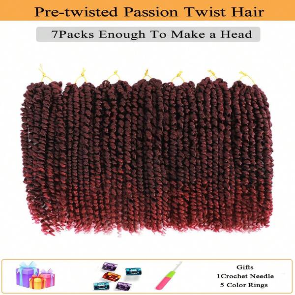 Short Passion Twist Hair 10 Inch Pre-Twisted Passion Twists Crochet ...