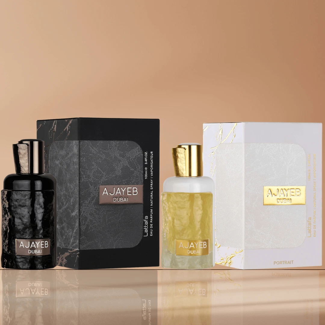 Lattafa Perfumes Ajayeb Dubai & Ajayeb Dubai Portrait EDP 100Ml (3.4Oz ...