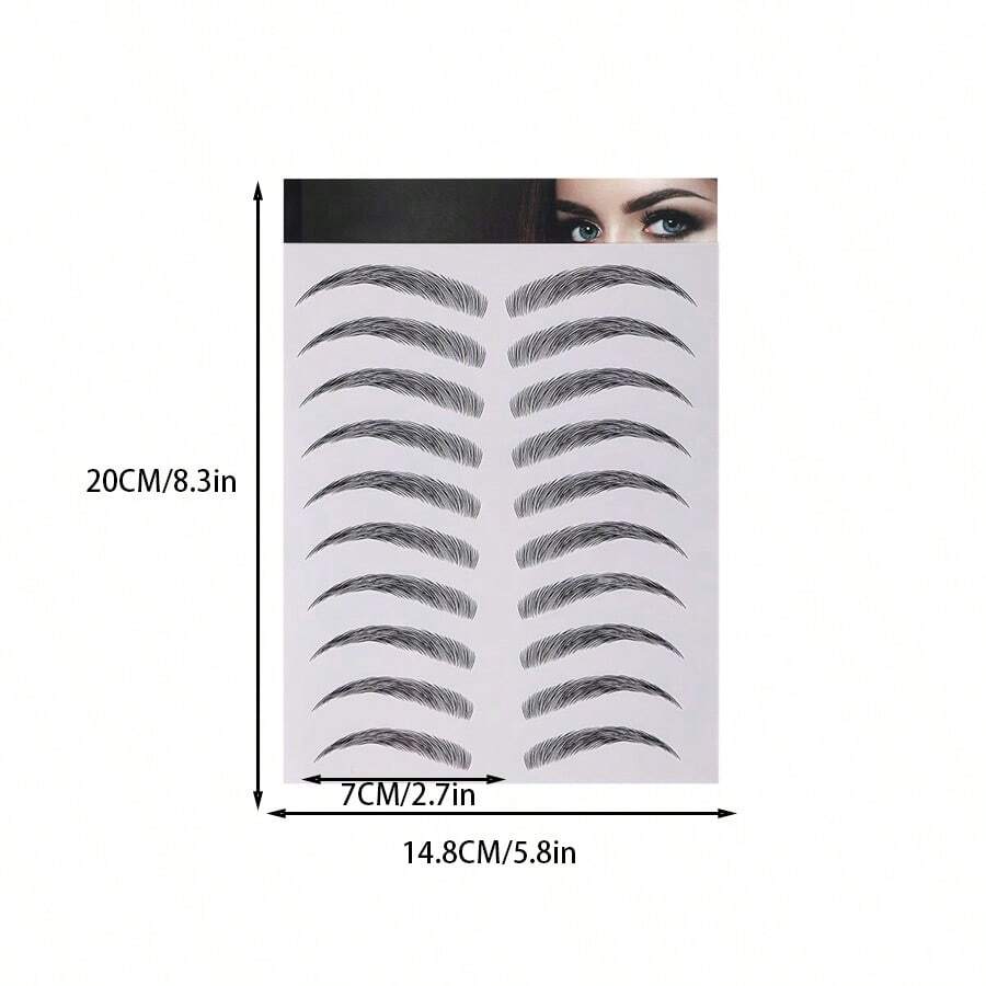 1 Sheet Of 4D Imitation Eyebrow Tattoo Stickers, Waterproof Natural ...