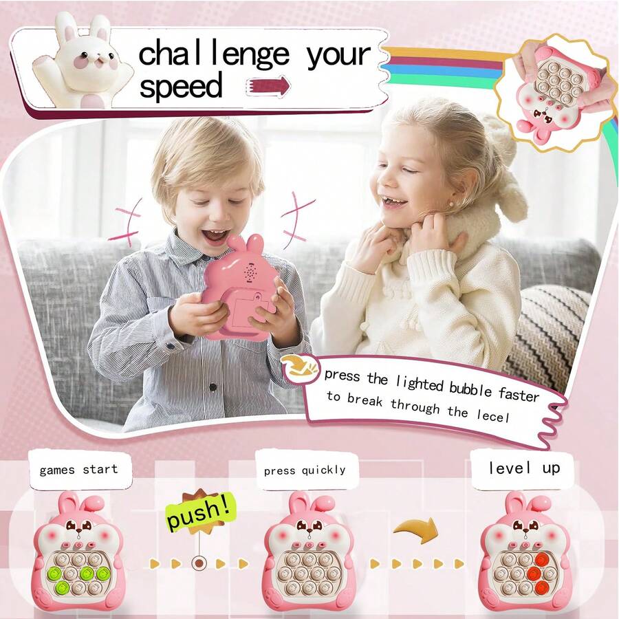 Push N' Pop Up Game Console With Whack-A-Mole Game And Puzzle Solving ...