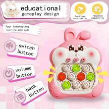 Push N' Pop Up Game Console With Whack-A-Mole Game And Puzzle Solving Levels, Helps To Relieve ...