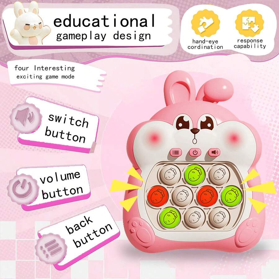 Push N' Pop Up Game Console With Whack-A-Mole Game And Puzzle Solving ...