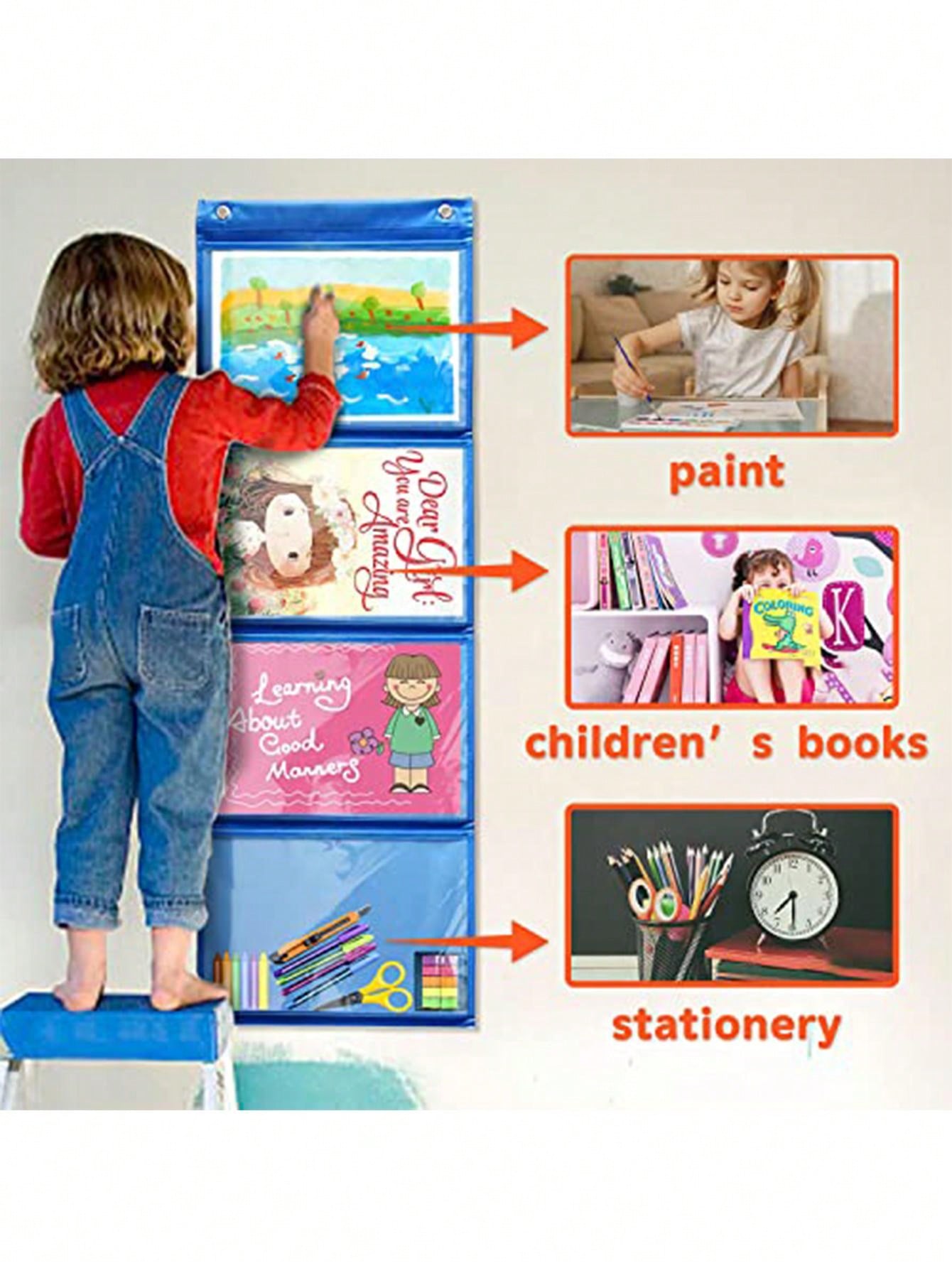 School Artwork Display Hanging Bag A4/A5Works And Illustrated Books ...