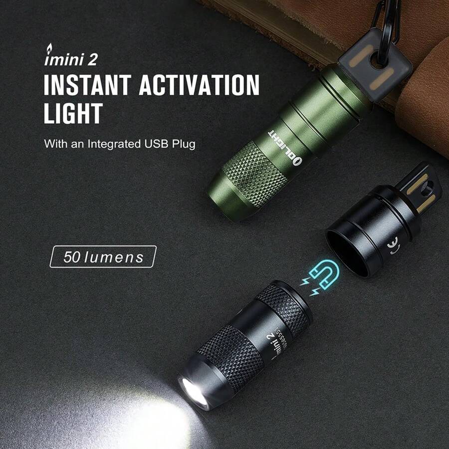 OLIGHT IMINI 2 EDC Rechargeable Keychain Flashlight, 50 Lumens Compact ...
