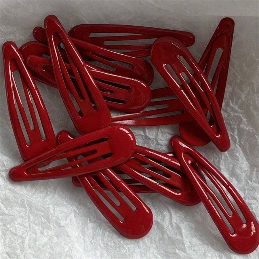 Street 10pcs/Set Women's Red Oil Drop, Star, Waterdrop Pattern Back ...