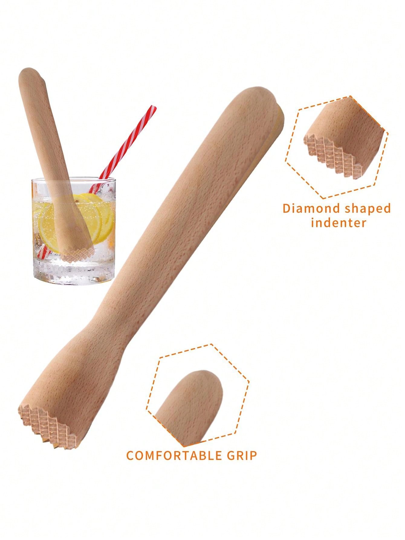 Wooden Cocktail Ice Crusher Stick For Muddling Fruit, Sugar And Herbs ...