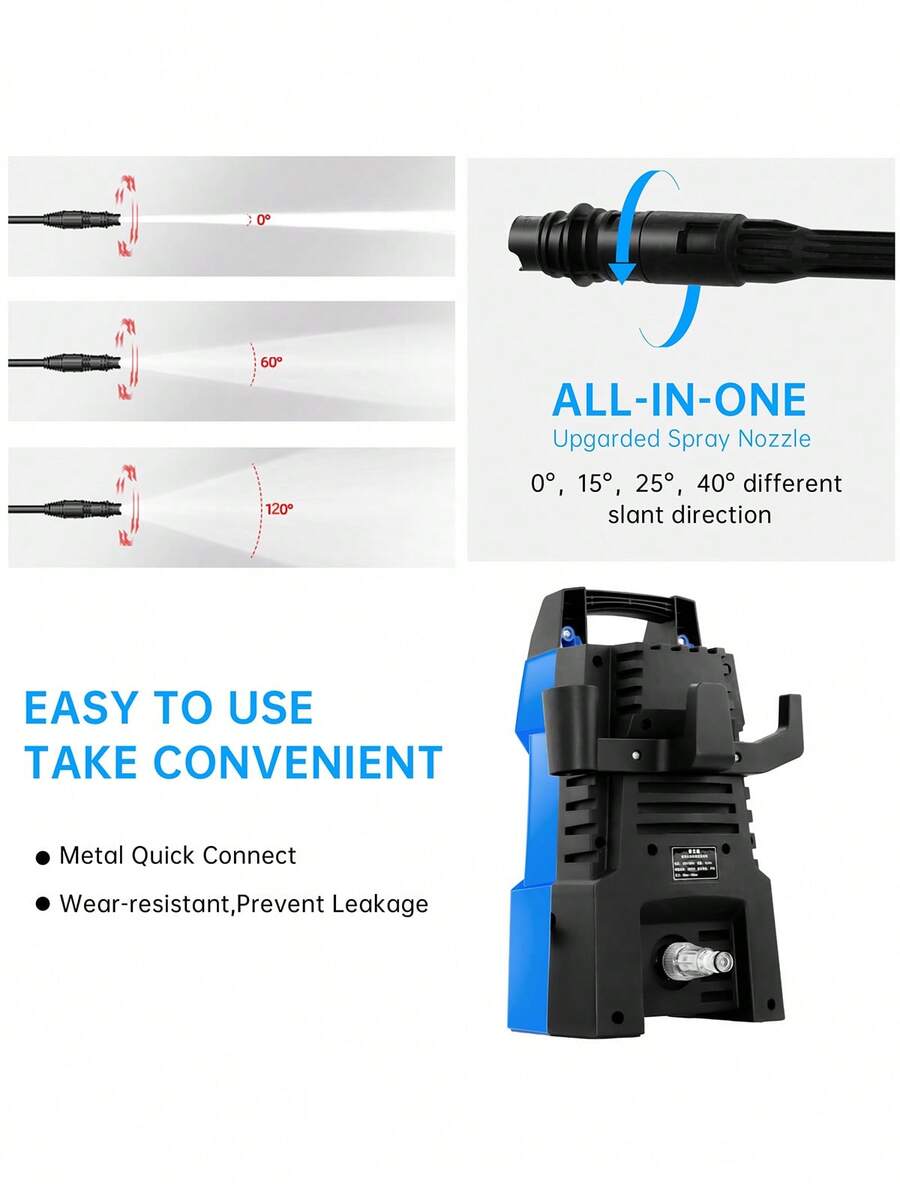 2000-PSI 2.3-GPM Electric Pressure Washer 1800W High Pressure Washer ...