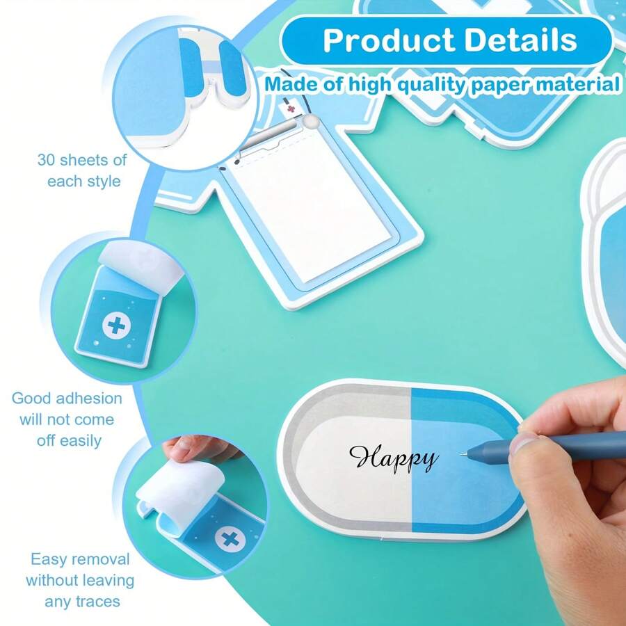 8 Dokter Sticky Notes , Leuk Zorg Zelfklevend Notities Medisch Thema ...