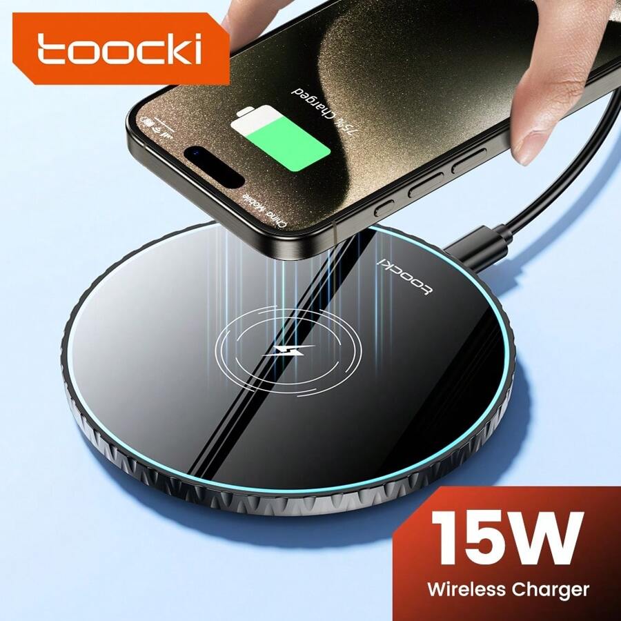 Toocki 15W Wireless Charger USB C Fast Charging Adapter Receive For ...