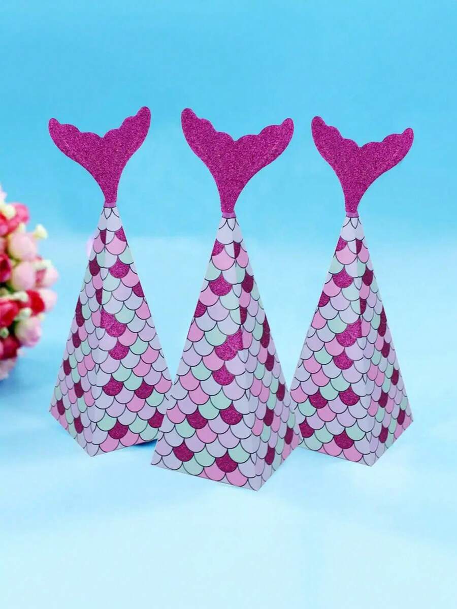 15pcs Mermaid Themed Gift Box For Party Favors, Birthday, Candy ...