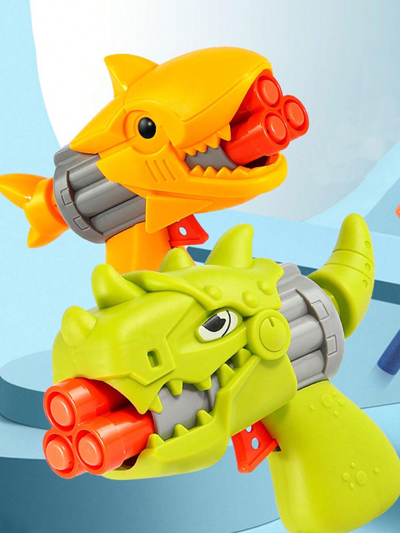 3 Number Of Soft Bullets Dinosaur Mini Toy Gun 15*6*12 Cartoon Three ...