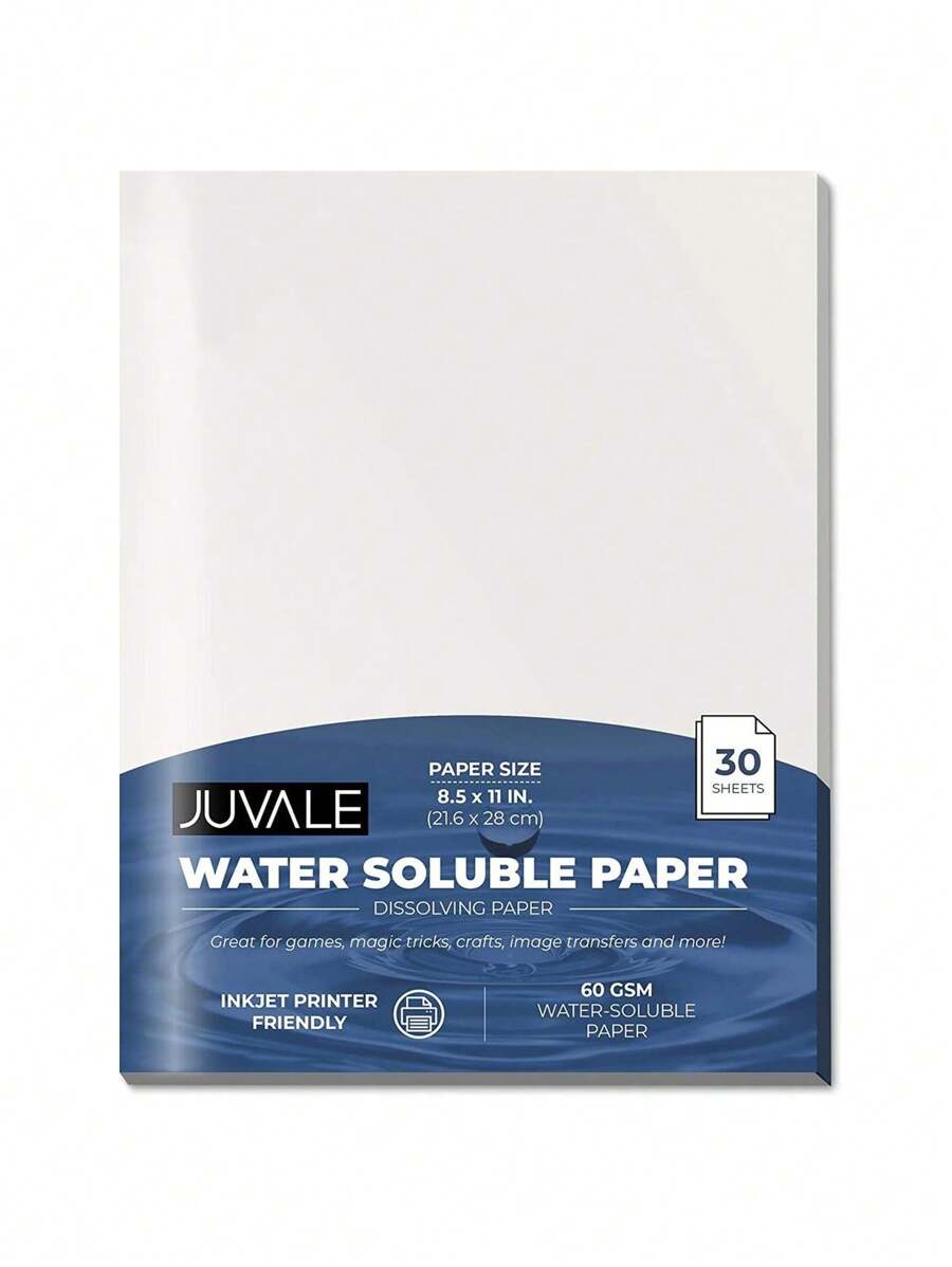 30 Pack Water Soluble Dissolvable Paper, Letter Size Disappearing ...