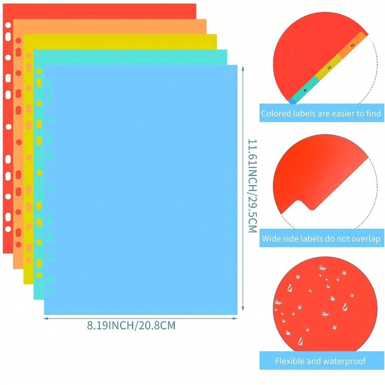 11 Ring Digit Dividers For 3 Ring Binder A4 Index Dividers A4 Binder A4 ...