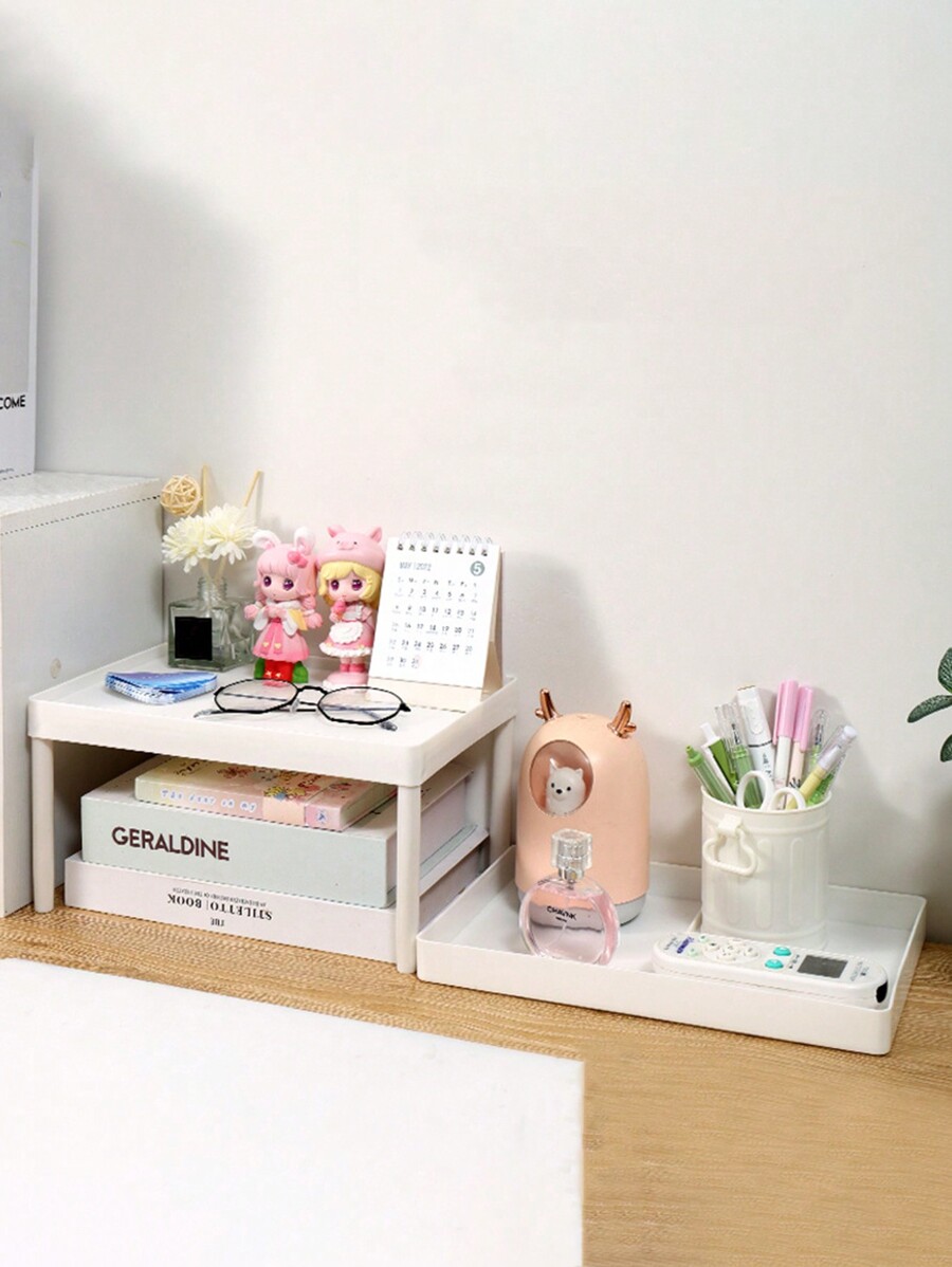 1pc Desktop Shelving Unit Simple Corner Storage Rack For Office Desk ...